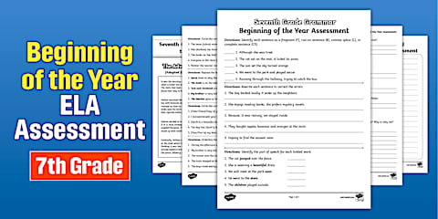 Seventh Grade ELA End of the Year Assessment Pack