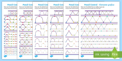 Pencil Control Pattern Worksheet 5 - fine motor skills, pattern