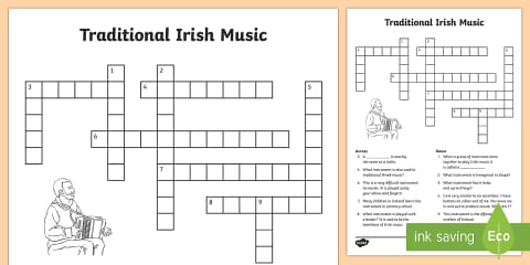 Traditional Irish Music Over the Years Cloze Worksheet