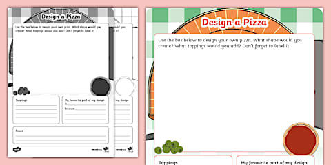 Design a Pizza Worksheet
