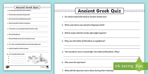Ancient Greece Activity Pack