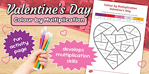 Valentine's Day Mosaic Images Worksheets