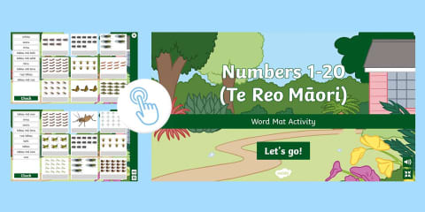 Te Reo Māori: Ngā Tau/Numbers 1-20 Interactive Matching Activity