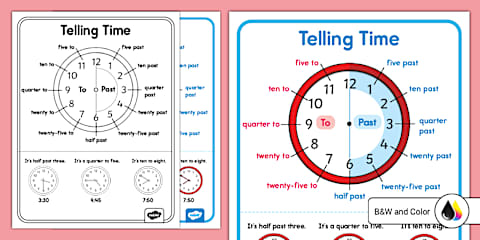 Digital Time: Quarter To and Quarter Past Worksheet