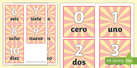 Spanish Numbers 1-10 Interactive Matching Game