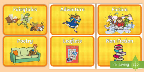 Printable Classroom Library & Book Bin Labels