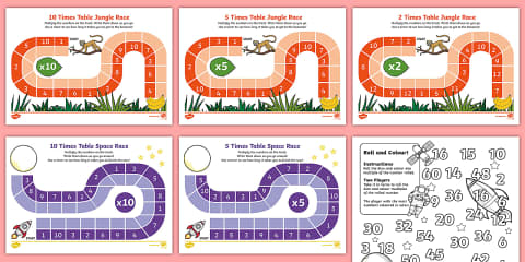 2, 5 and 10 Times Tables Mixed Multiplication Treasure Hunt Worksheet