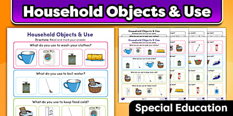 Life Skills: Where Does It Belong? Parts of a House Clip Cards