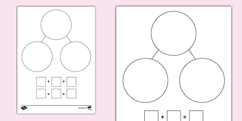 Blank Part-Whole Model Fact Family Template - KS1