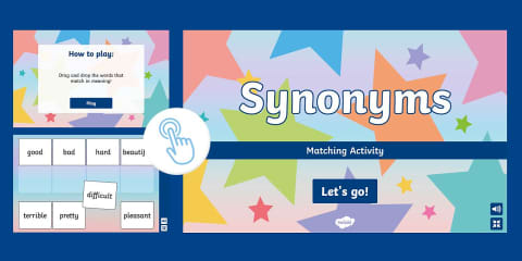 Synonyms Interactive Matching Activity