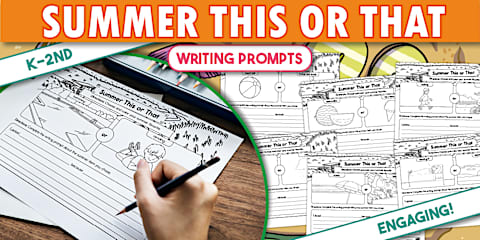 May Writing Prompt Calendar for K-2nd Grade