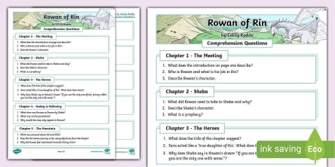 Vocabulary Activities to Support Teaching of Rowan of Rin