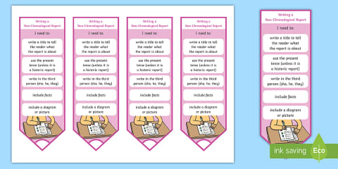 Narrow Lined Non-Chronological Report Template and Guide