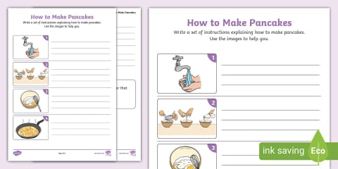 How to Make Pancakes Recipe Sheets