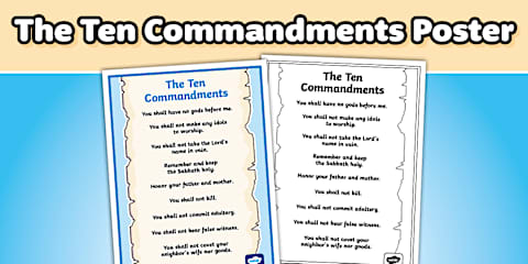 Ten Commandments Finger Craft