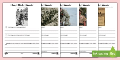 I See, I Think, I Wonder Worksheet