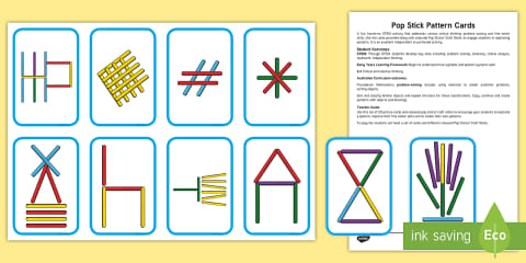 Pop Stick 2D Shapes Cards