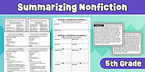 Summarizing Nonfiction Texts PowerPoint for 3rd-5th Grade