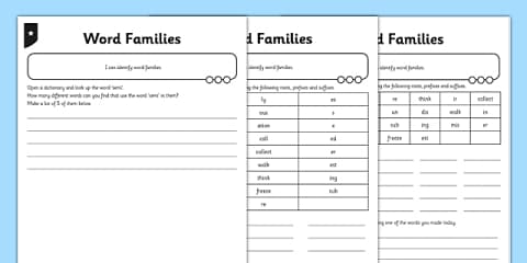 Word Family '-all' Work Sheets