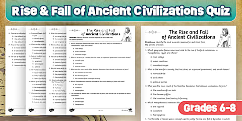 Sixth Grade Beginning of the Year Social Studies Assessment