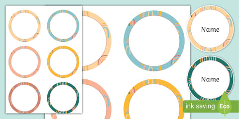 Colourful Circles Writing Template