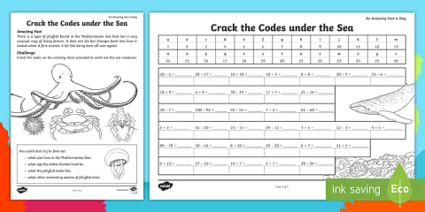 Secret Code Maths Worksheets Printable Pack - Teacher-made