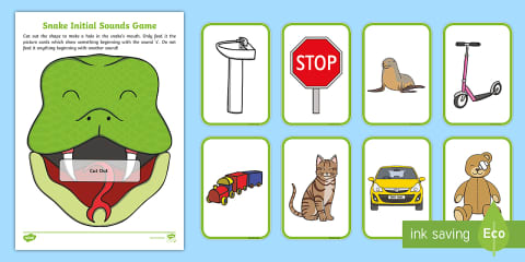 Initial s Sound Playing Cards