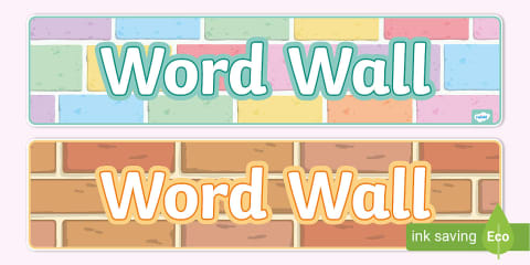 Brick Template Printable | Display Items | Word Wall