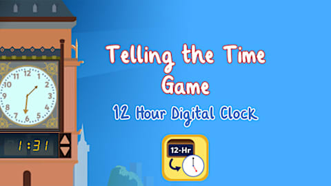 Telling the Time Maths Game: 24 Hour Digital and Analogue Clock