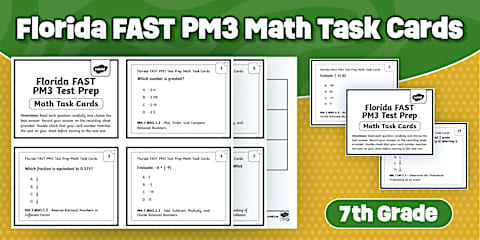 Seventh Grade Math Mini Assessments Skills Review