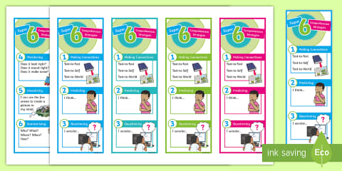 3-6 Super 6 Comprehension Strategies Display Posters