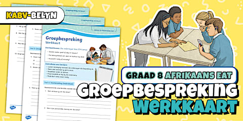 Senior Fase - Afrikaans - Groepbespreking: Tyskrifartikel - Werkkaart ...