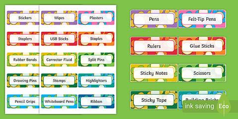 Editable Tray Labels | Gratnells Trays | Back to School