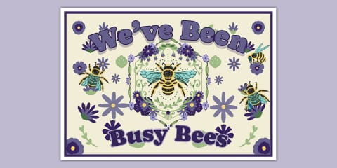 Bee-Themed Look What We've Done Display Banner