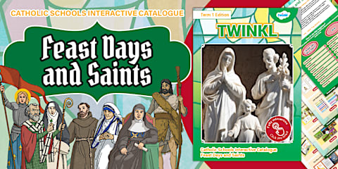 Catholic Saints List Display Poster