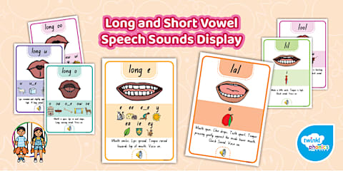 Short and Long Vowel Sound Display Poster Pack