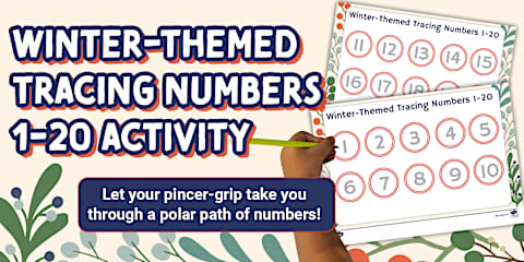 Winter-Themed Blank Tens Frame