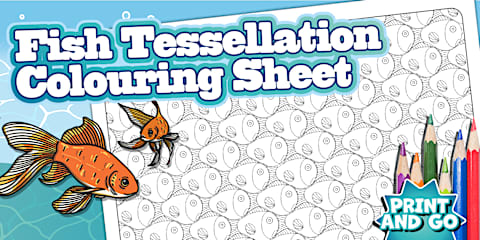 Orca Tessellation Art Worksheet