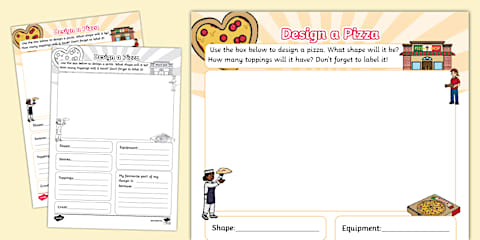 Design a Pizza Box Activity Sheet