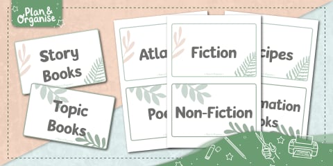 Printable Classroom Library & Book Bin Labels