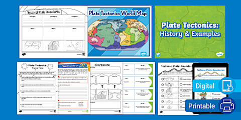 Plate Tectonics Interactive Click and Learn Digital Map