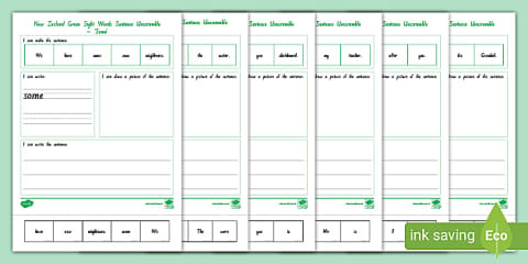 New Zealand Reading Orange Sight Words Sentence Unscramble