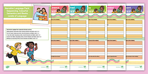 Colourful Semantics Narrative Skills Activity Pack - Who? Doing What? What?
