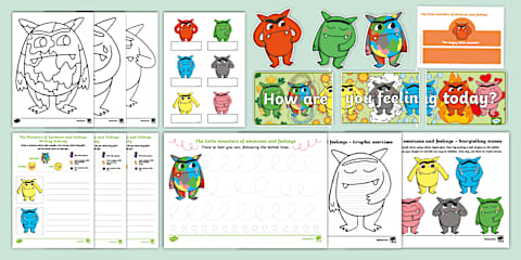 Make a Dinosaur Monster Face - Feelings - Emotional Literacy - Sticker ...
