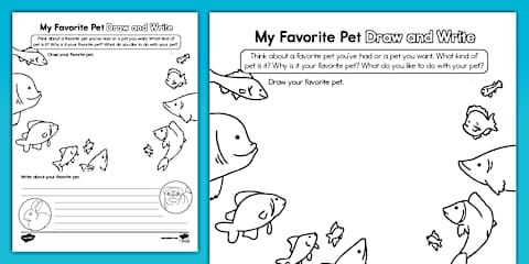 First Grade My Favorite Farm Animal Informative Writing Prompt Worksheet