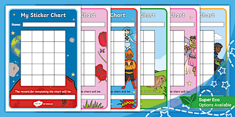 Unicorn 5-Frame Sticker Reward Charts
