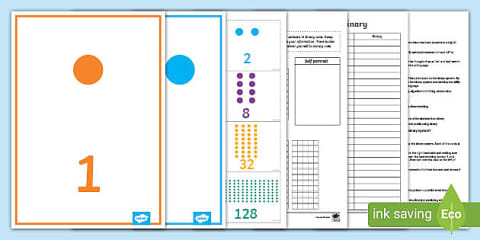 Binary Code Challenge Worksheets