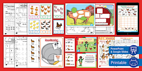 My Farm Cut and Paste Activity