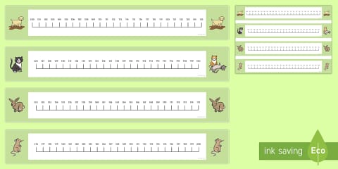 Numbers 0-1000 Number Line
