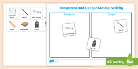 Materials And Their Properties Transparent Materials Word Mat